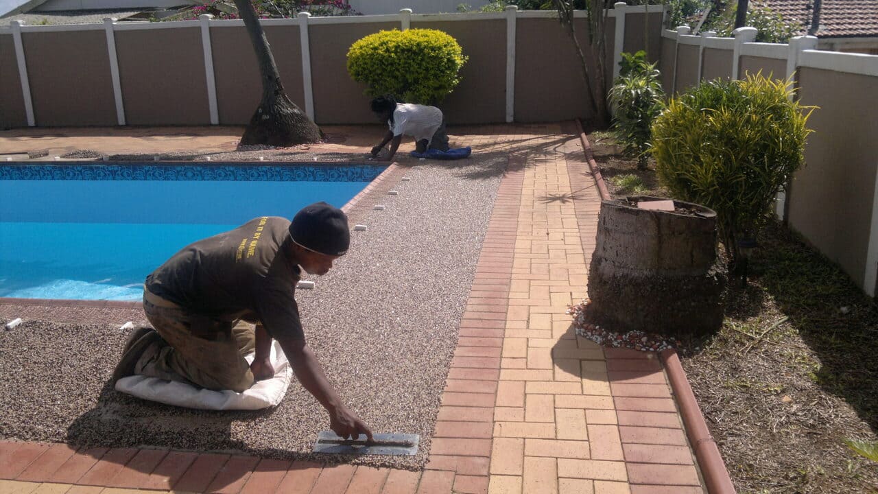 Swimming Pool Paving Ideas - Pebble Paving International